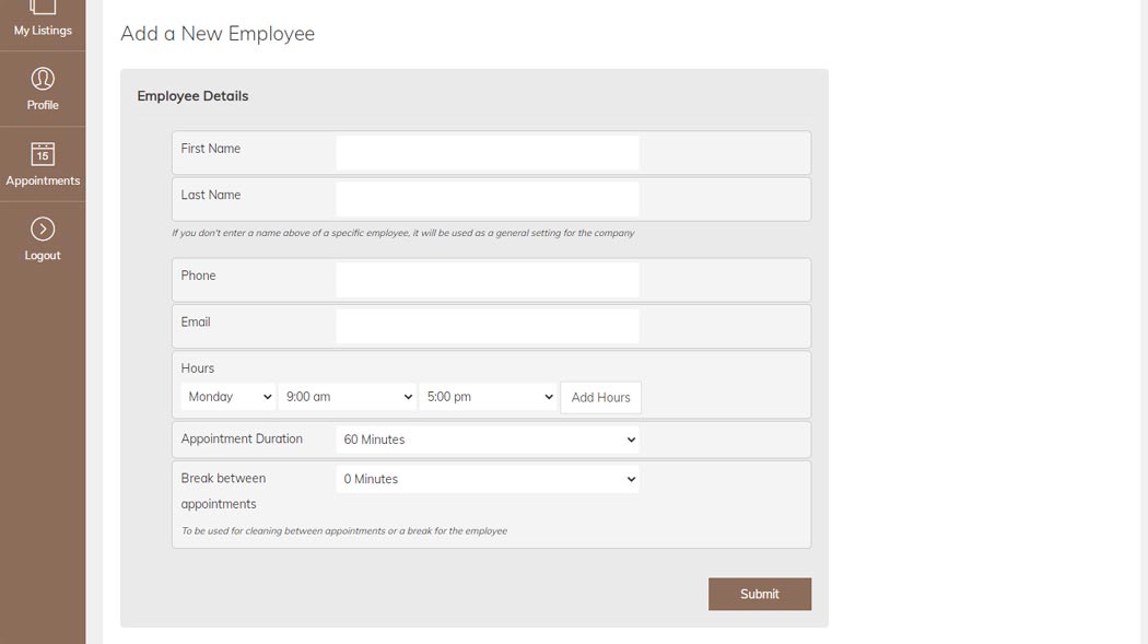 Professionals Directory Features